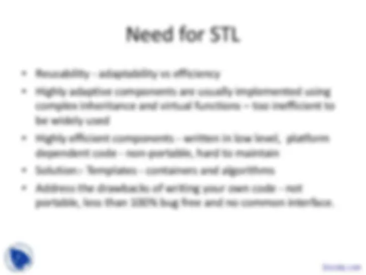 Standard Template Library - Advanced Programming - Lecture Slides | Slides Computer Science ...
