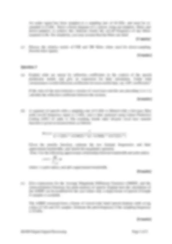 Digital Signal Processing Exam Questions for EE409 Module | Exams Digital Signal Processing ...