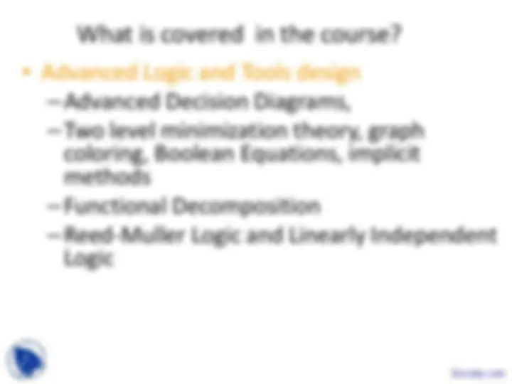 Advanced Logic Synthesis: Combinational Circuit Design and Minimization | Slides Computer ...
