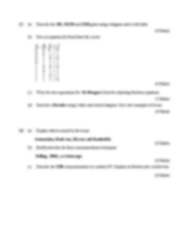 Microprocessor Computer Architecture Past Exam Exams Computer