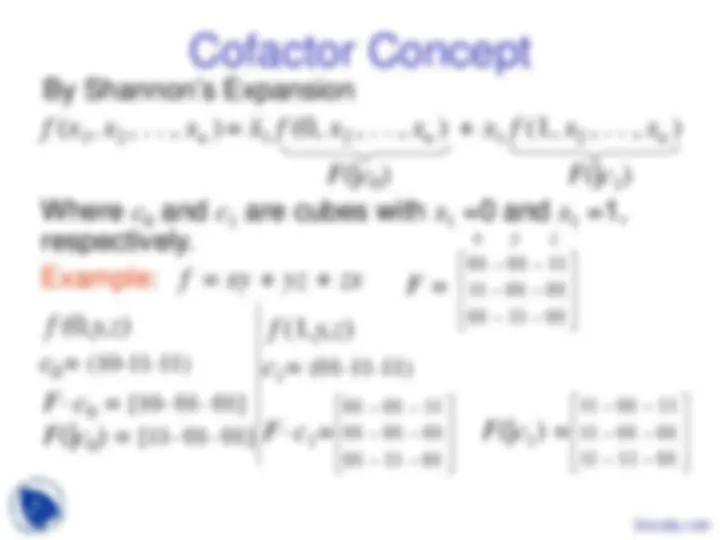 SOP Bit Representation and Cofactor Operation | Slides Computer Science ...