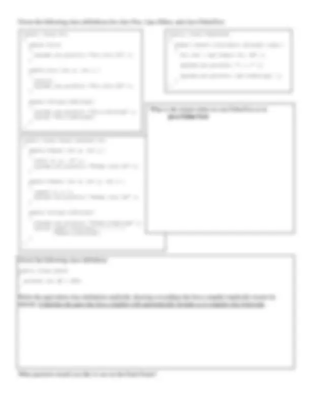 Quiz 5: Completing a Java Point Class and Answering Related Questions ...