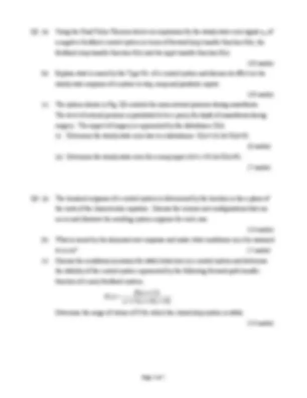 Control Engineering Examination: System Dynamics and Control | Exams ...