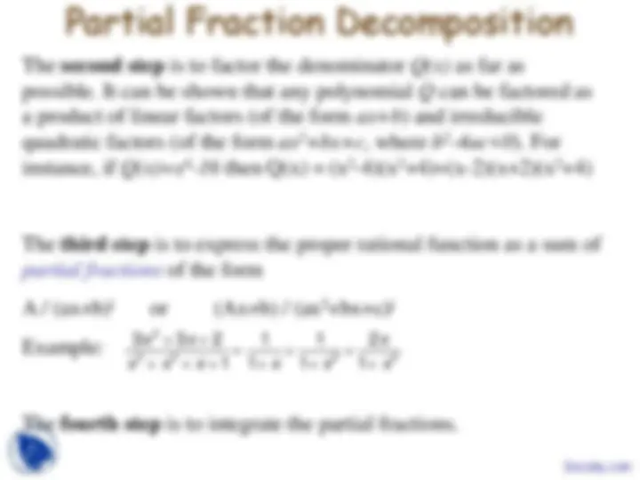 Partial Fractions - Calculus II - Lecture Slides | Slides Calculus ...