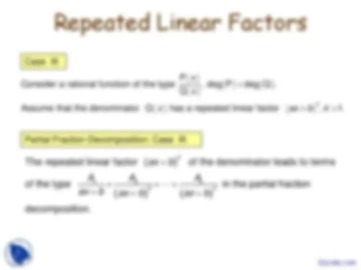 Partial Fractions - Calculus II - Lecture Slides | Slides Calculus ...