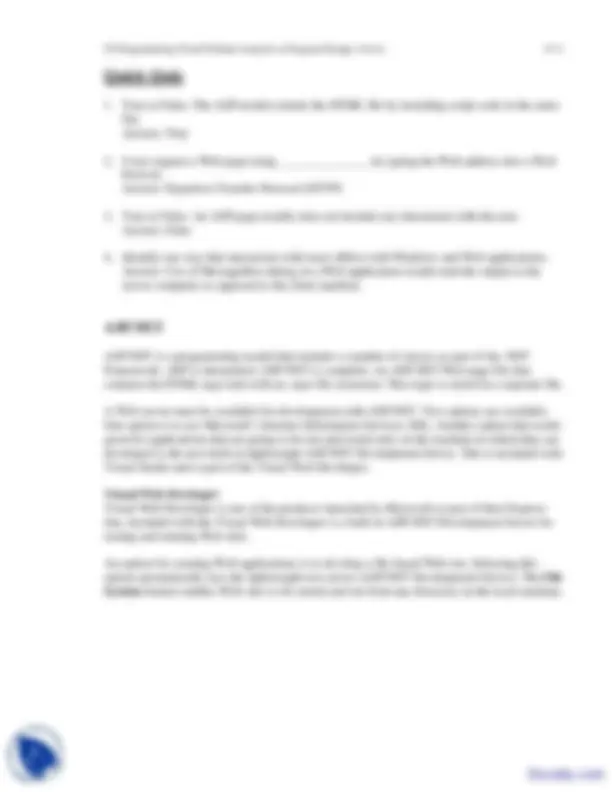 Web-Based Applications - Advanced Programming - Lecture Notes | Study ...
