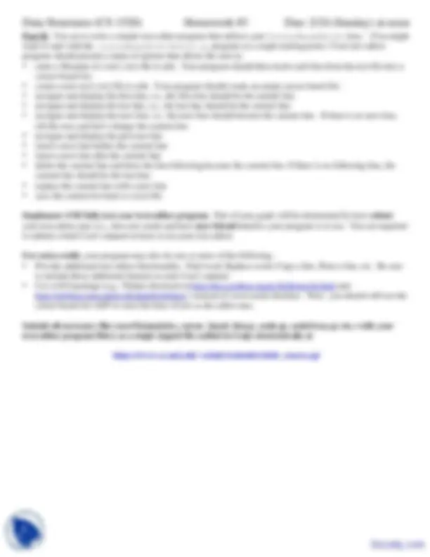 Objective - Data Structures - Homework | Slides Data Structures and Algorithms | Docsity