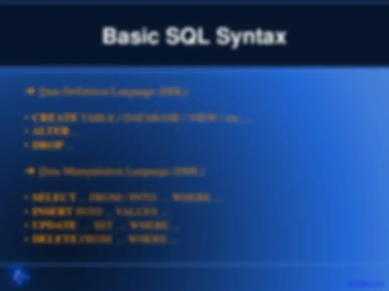 Introduction to My SQL - Data Base Management System - Lecture Slides ...