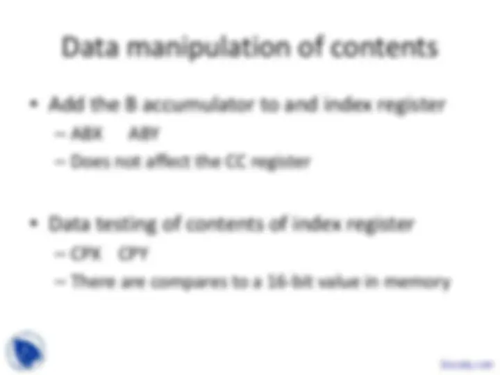 Instruction Set and Program Flow Control in HC11 Microcontroller | Slides Microprocessor and ...