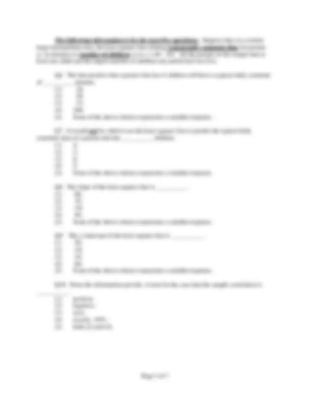 Test 2 Solved Questions Introductory Statistical Reasoning Stat 1200 Exams Statistics