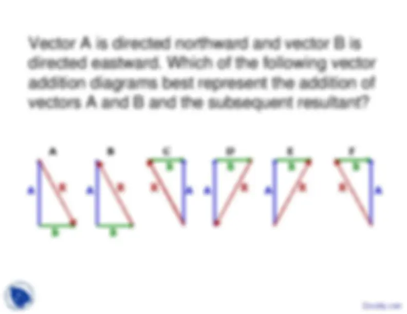 Vector Addition and Subtraction Problems | Exams Physics | Docsity