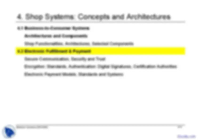 Core Shop System E Commerce Lecture Slides Slides Fundamentals Of
