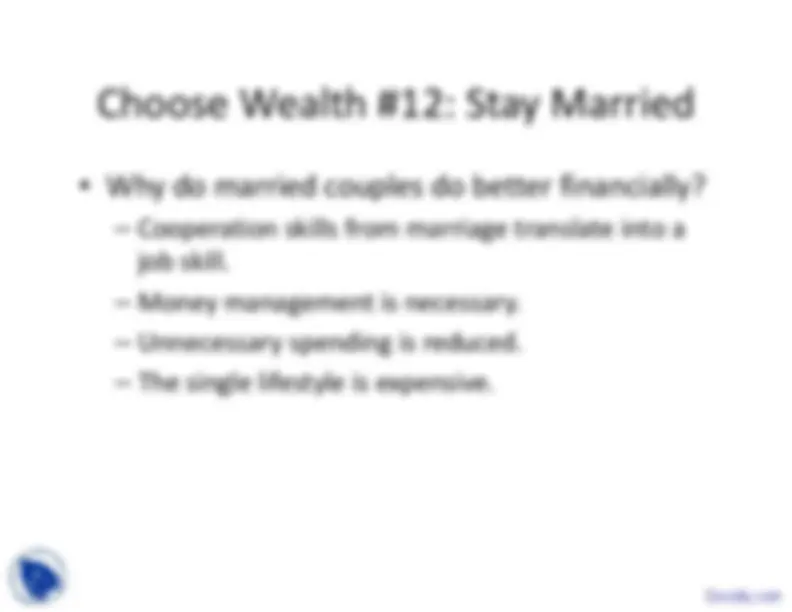 Choose Wealth - E-Commerce - Lecture Slides | Slides Fundamentals of E-Commerce | Docsity