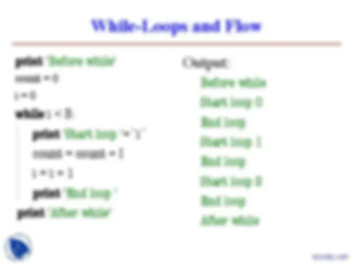 While loops - Introduction to Computing Using Python - Lecture Slides | Slides Introduction to ...