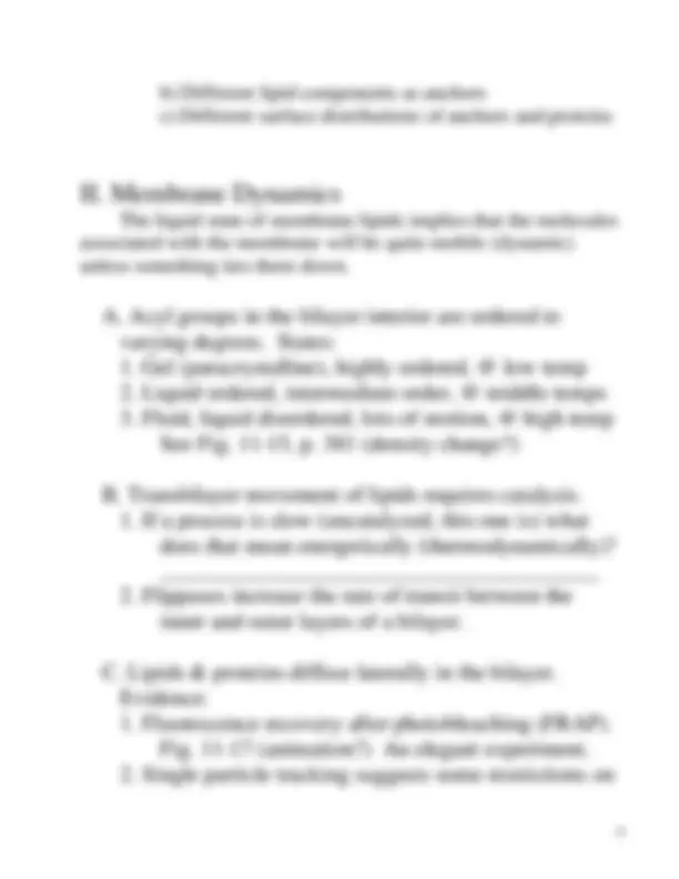 Biological Membranes and Transport - Biochemistry - Lecture Handout | Exercises Biochemistry ...