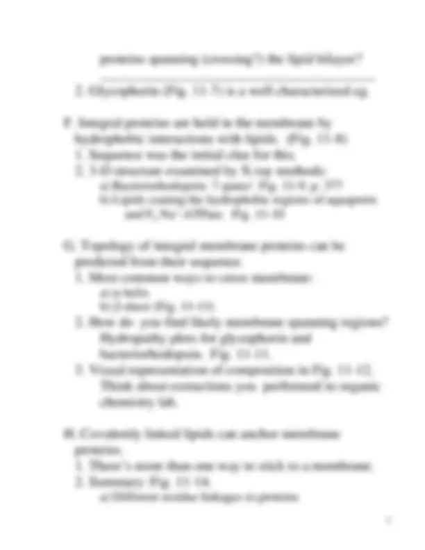 Biological Membranes and Transport - Biochemistry - Lecture Handout ...