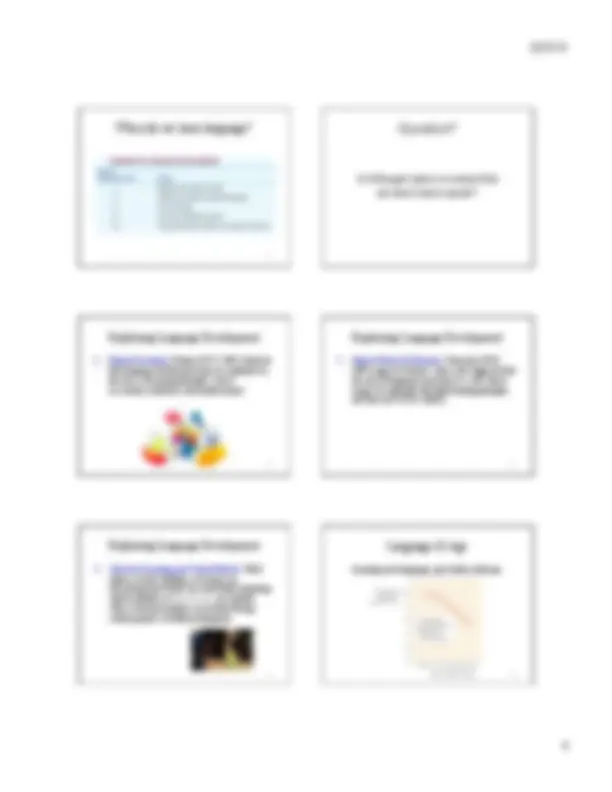 Language & Thinking: Examining the Link between Language & Cognitive ...
