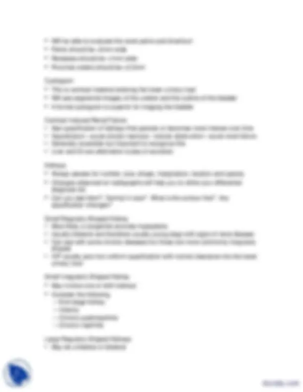 Urinary - Radiology - Lecture Notes | Study notes Radiology | Docsity