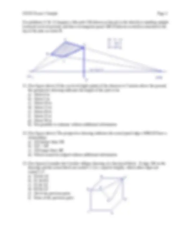 Engineering Graphics and Design Exam 1 Sample | GE 101 | Exams Engineering | Docsity