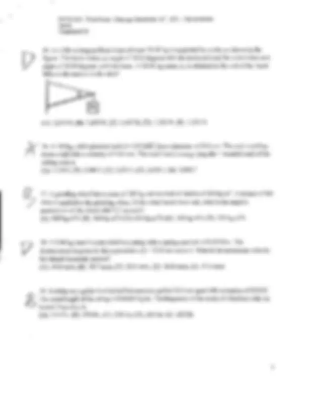 Final Exam with Solution Key on Introductory General Physics I | PHYS 1301 | Exams Physics | Docsity