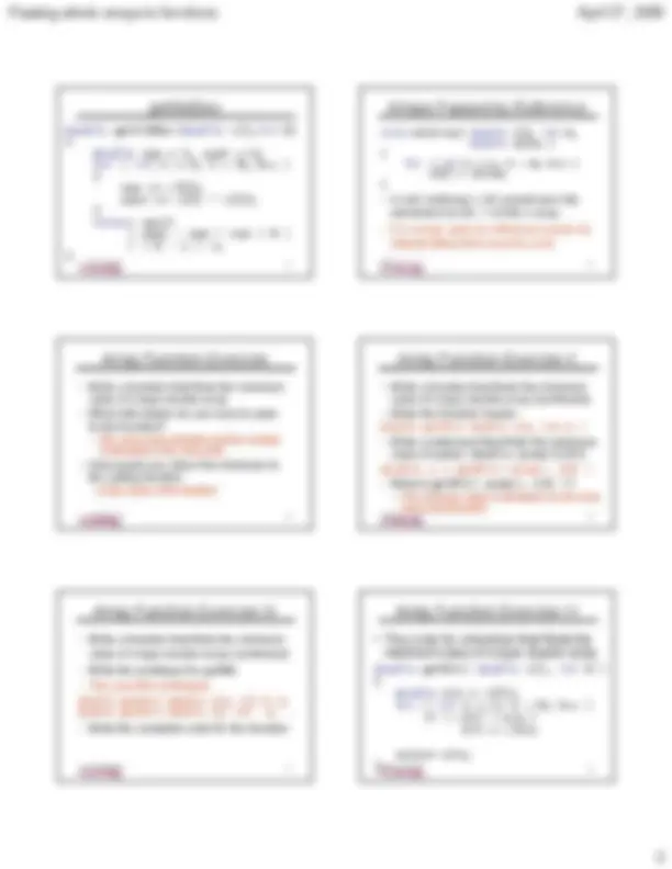 Passing Whole Arrays to Functions - Computing in Engineering and Science - Lecture Slides ...