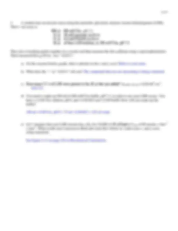 Homework 2 Answer Key | Biomolecules and Metabolism | BIS 105 | Study ...