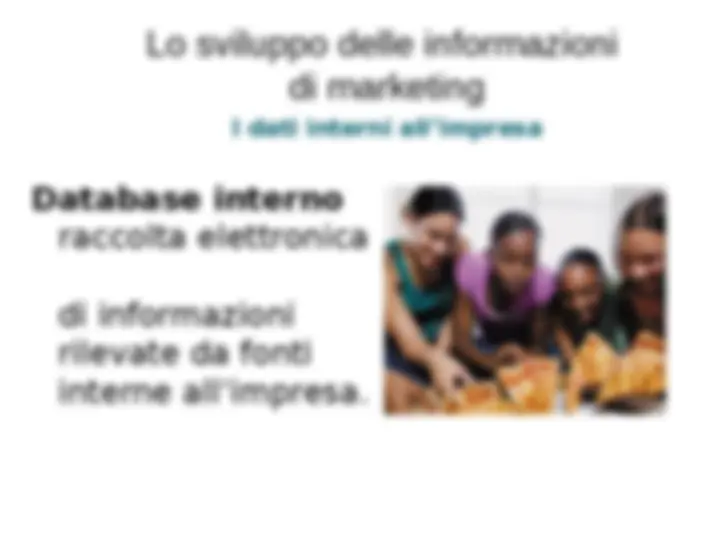 Capitolo 7 l'informazione per le scelte di marketing | Slides Marketing | Docsity