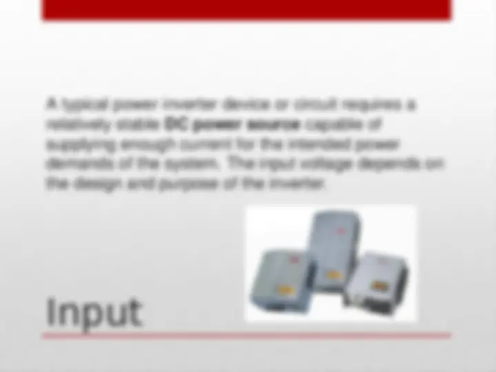 Description of an Inverter | Exercises English | Docsity