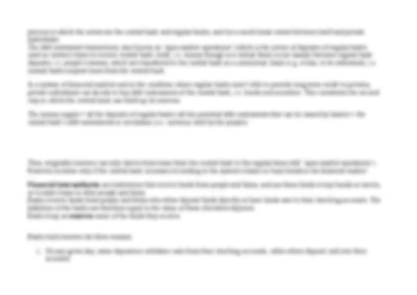Macroeconomics - money and banks | Study notes Macroeconomics | Docsity