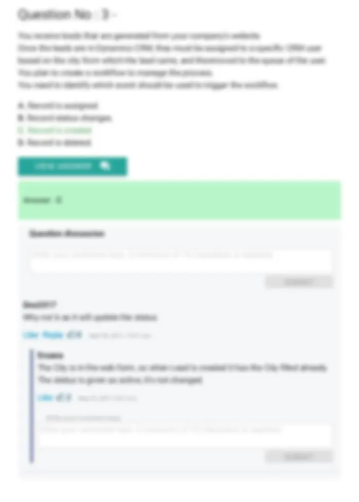 MB2-712 Microsoft Dynamics CRM 2016 Customization & Configuration Exam ...