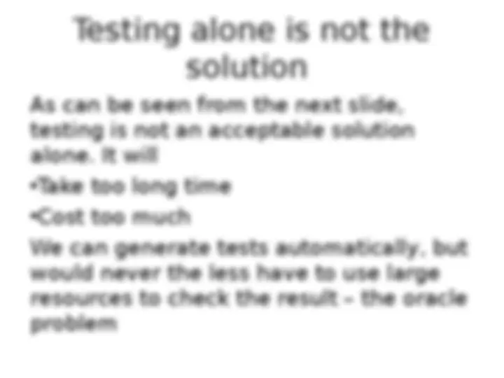 test vs inspection.ppt | Lecture notes Applications of Computer ...