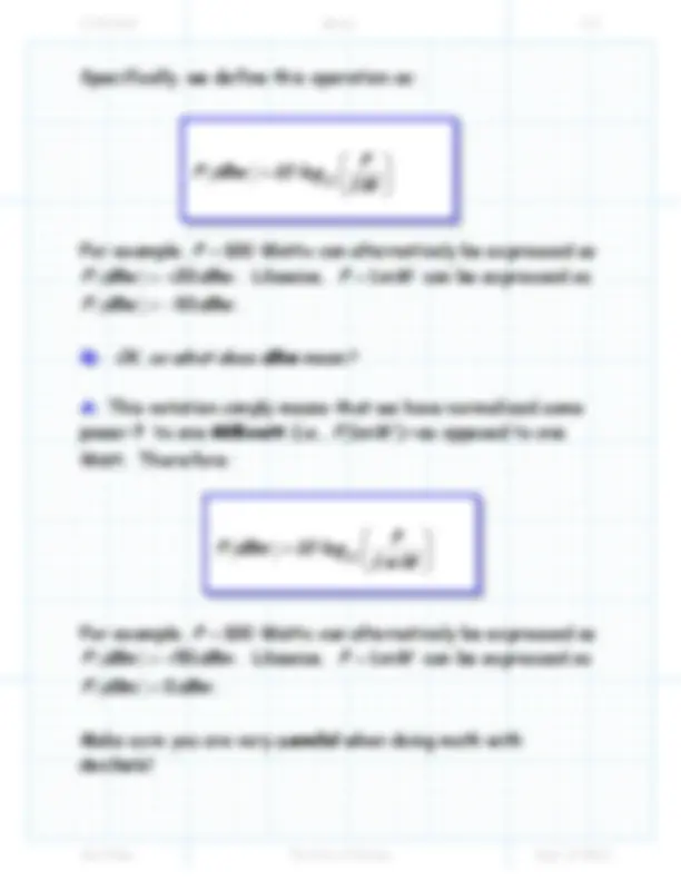 db dbm dbw calculation | Lecture notes Telecommunications Engineering ...