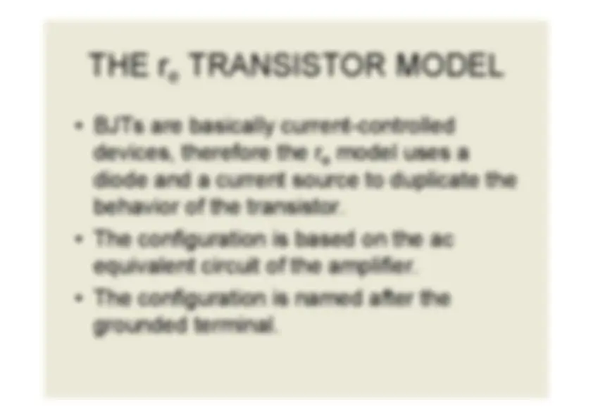 BJT Transistor Modeling: Understanding the RE Model and Its ...
