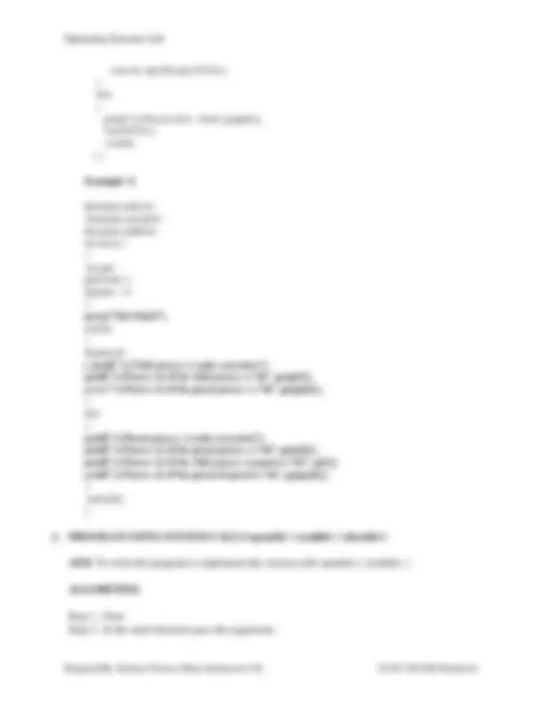 operating system lab manuals | Exercises Operating Systems | Docsity