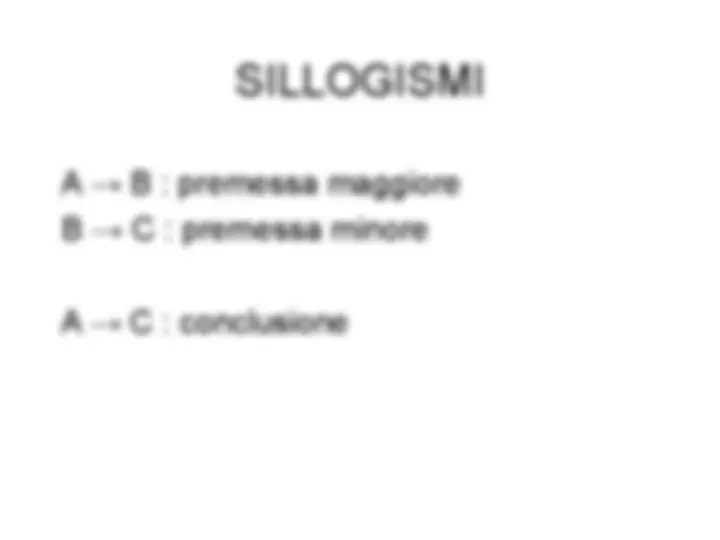 Esercitazione di Logica: Sillogismi e Ragionamento | Appunti di Psicologia Generale | Docsity