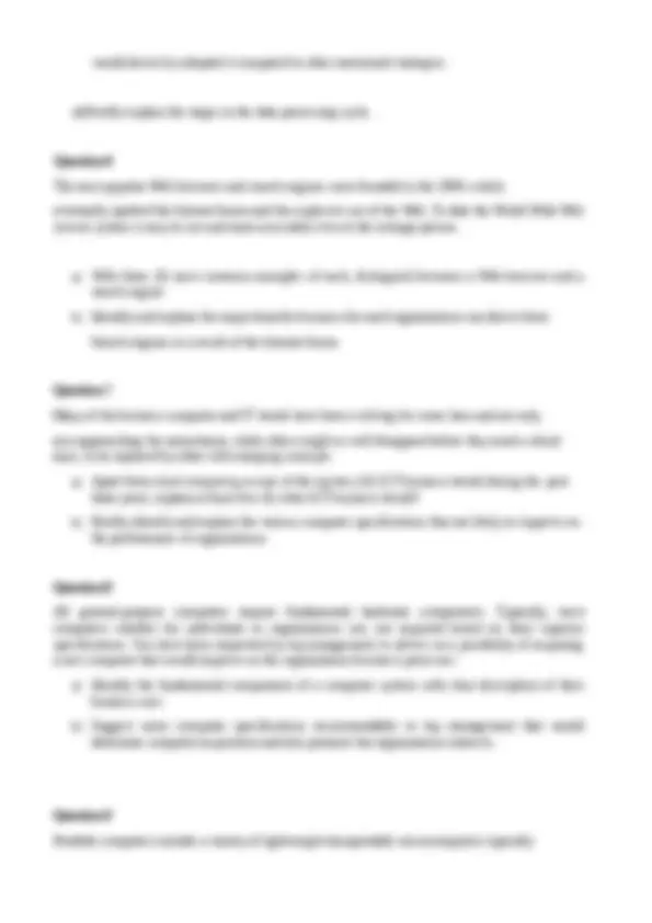 ICT Presentation questions | Exercises Introduction to Computing | Docsity