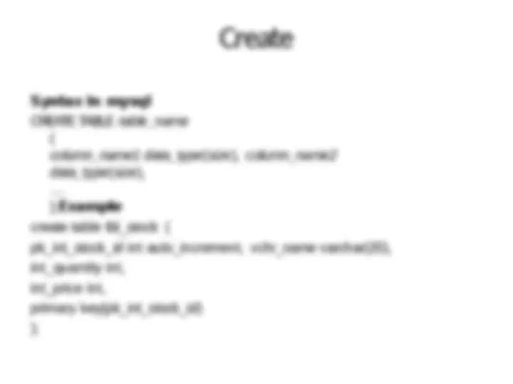 BASIC SQL COMMANDS DCL DDL TCL AND DCL | Lecture notes Web Programming ...