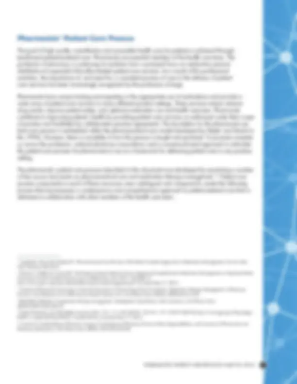 Patient Care Process | Lecture notes Pharmaceutical marketing | Docsity