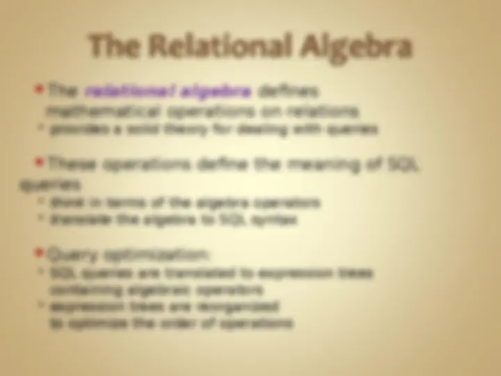 Database lecture 03 slides ppt format | Slides Database Management Systems (DBMS) | Docsity