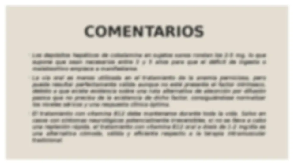 Caso clinico por deficiencia de vitamina b12 | Diapositivas de ...