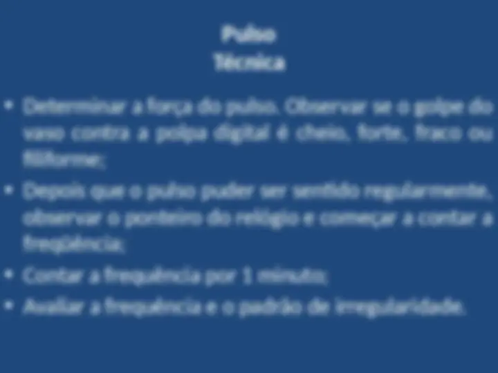 AULA DE SINAIS VITAIS (SSVV) | Slides Enfermagem | Docsity