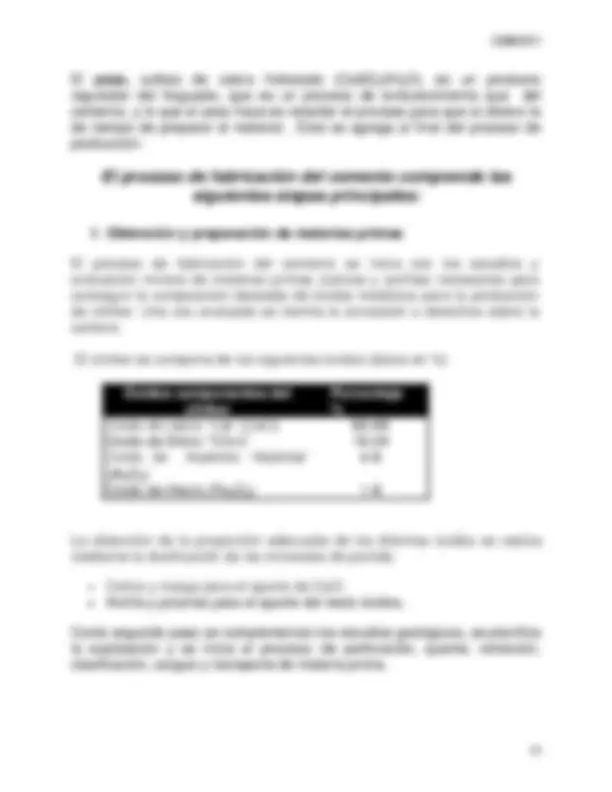 Proceso de elaboración del cemento | Guías, Proyectos, Investigaciones de Química | Docsity