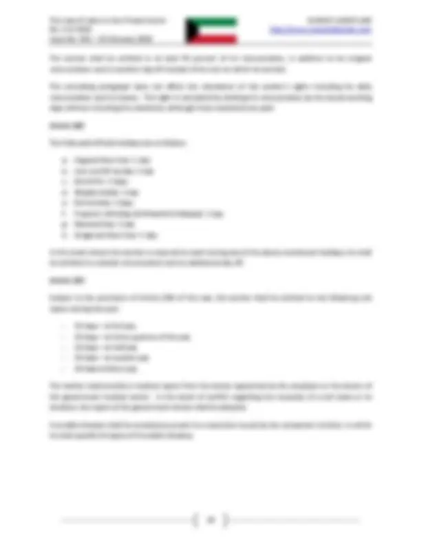 KUWAIT LABOUR LAW 2010 English | Translations Labour Law | Docsity