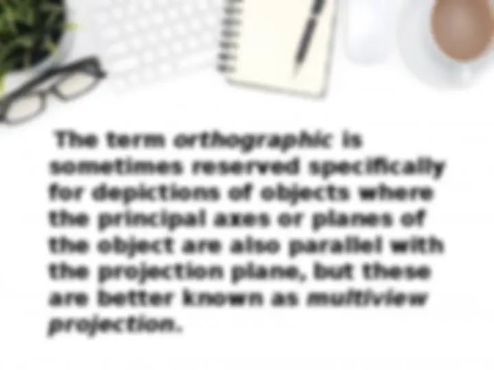 Introduction Orthographic Drawing | Lecture notes Art | Docsity