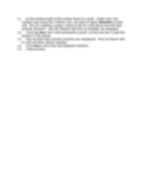 Access practical exercise | Exercises Computer science | Docsity