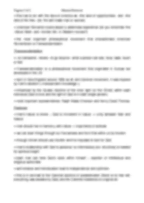 Study notes of American romanticism and transcendentalism | Study notes ...