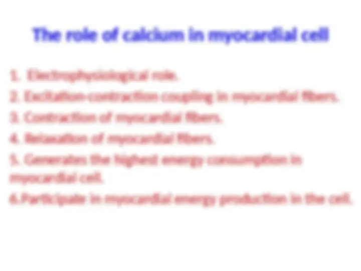 The Role and Regulation of Calcium in Cardiac Myocytes | Slides ...