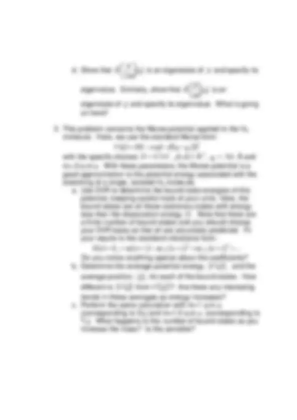 Introductory Quantum Mechanics I Midterm Exam: Three Problems | Exams Quantum Mechanics | Docsity