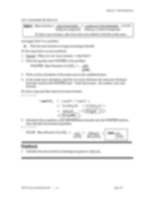 Mole concept questions and answers | Exercises Chemistry | Docsity