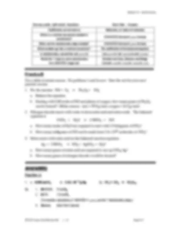 Mole concept questions and answers | Exercises Chemistry | Docsity